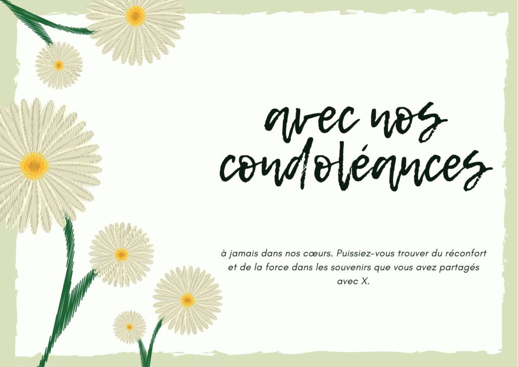 Exemple de messages pour présenter ses condoléances
