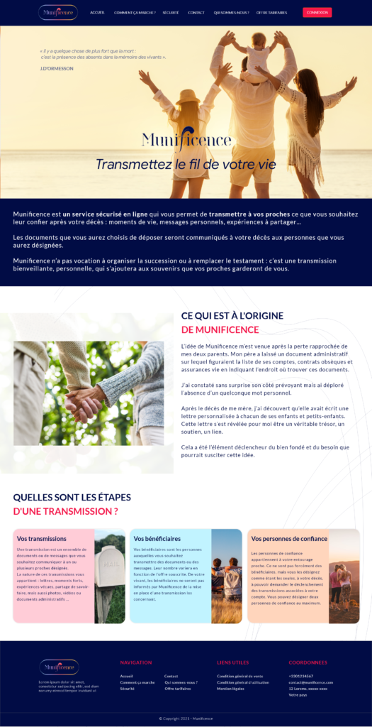 Elle crée Munificence, un outil de transmission entre générations